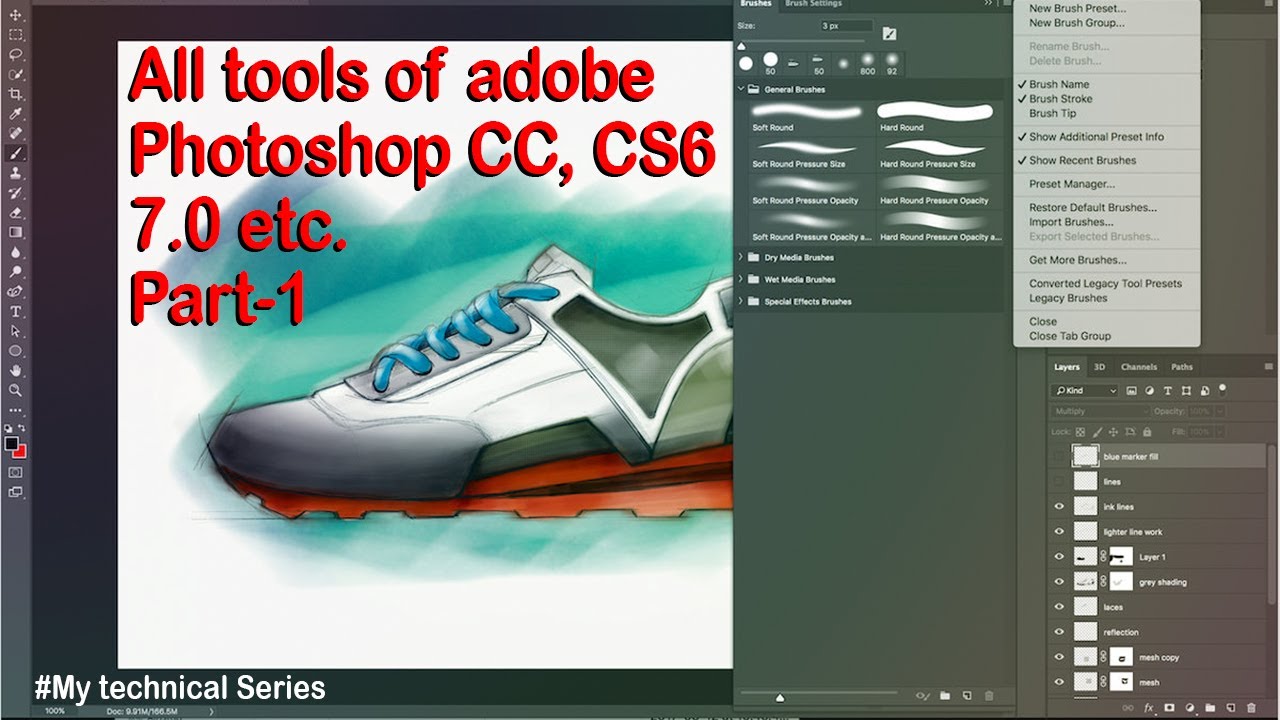 All Tools of Adobe photoshop CS6 / Part-1 / Introduction / - YouTube