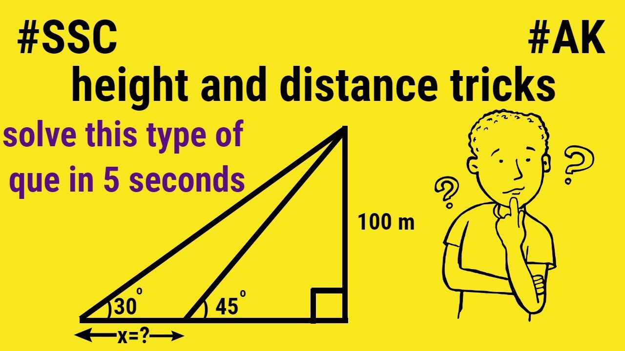 ssc tricks for maths height and distance tricks in hindi - YouTube
