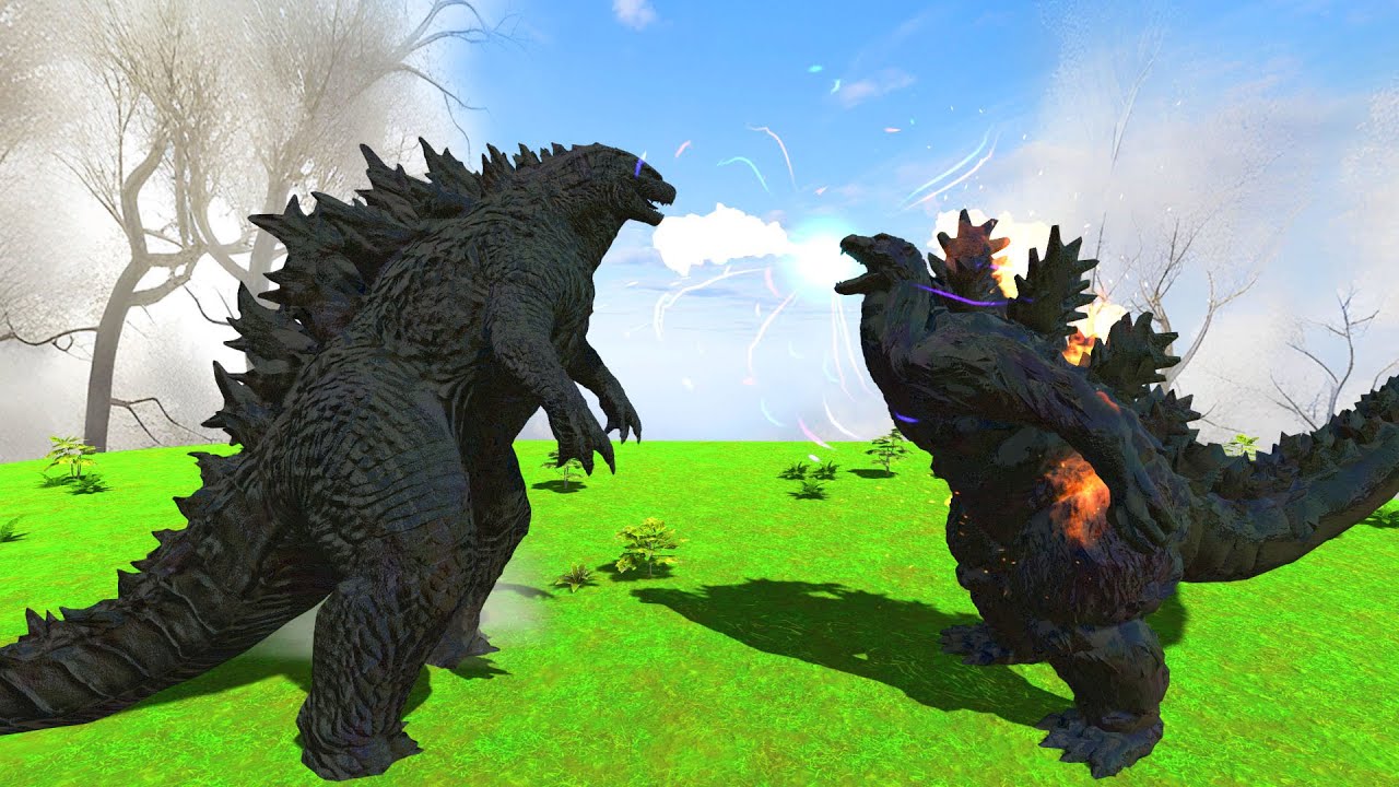 Godzilla Shadow vs Godzilla Burning Shadow - Animal Revolt Battle ...