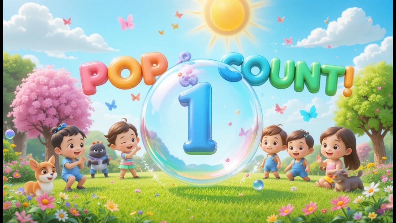 🫧 Bubble Pop Numbers | Learn Counting with Bubbles | Fun Number Song ...