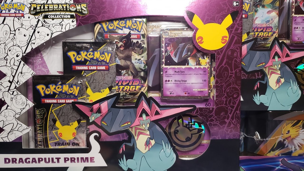 Pokémon Celebrations Dragapult Prime Collection Box Opening - YouTube