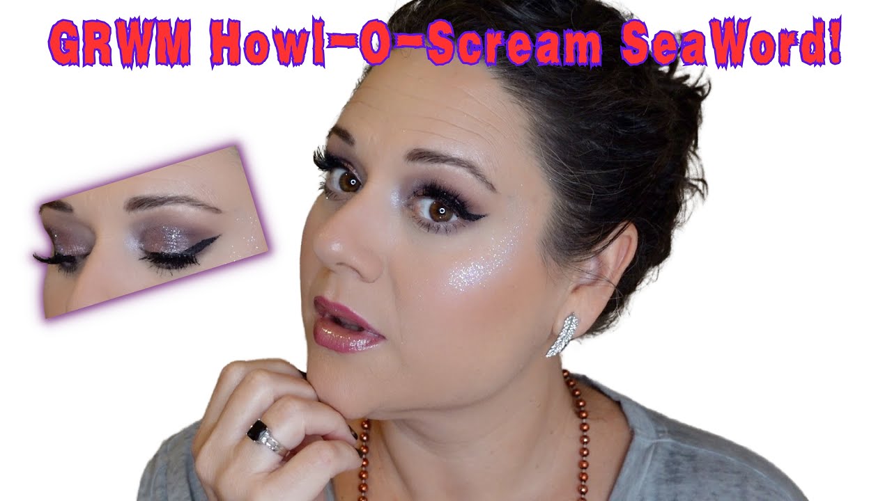 GRWM For Howl-O-Scream! SeaWorld Orlando 2023! Easy, Full Glam Makeup ...
