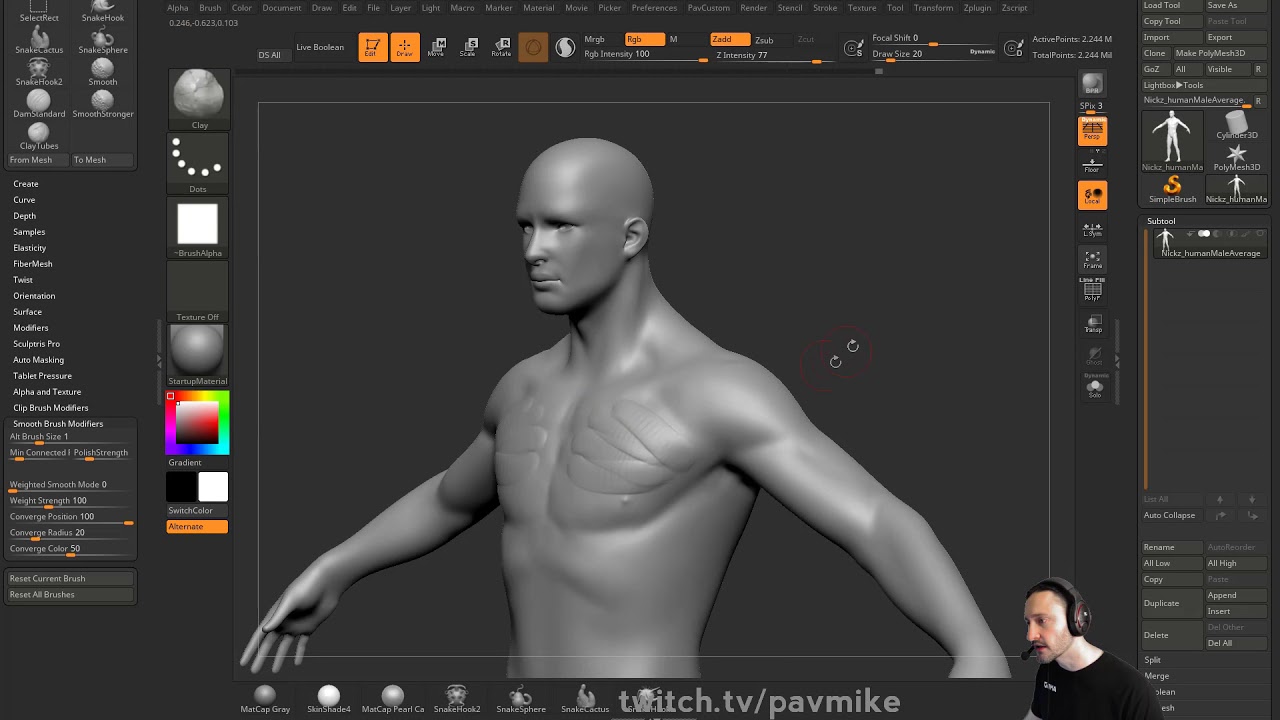 025 ZBrush Modified Clay Brush - YouTube