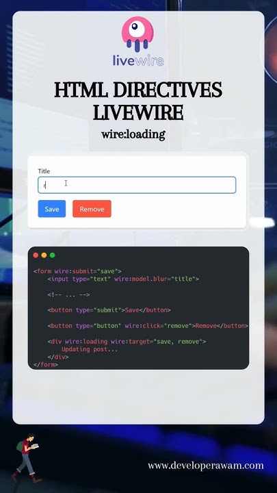 wire:loading in LIVEWIRE #coding #laravel #livewire #loading #programming #javascript #html5 ...