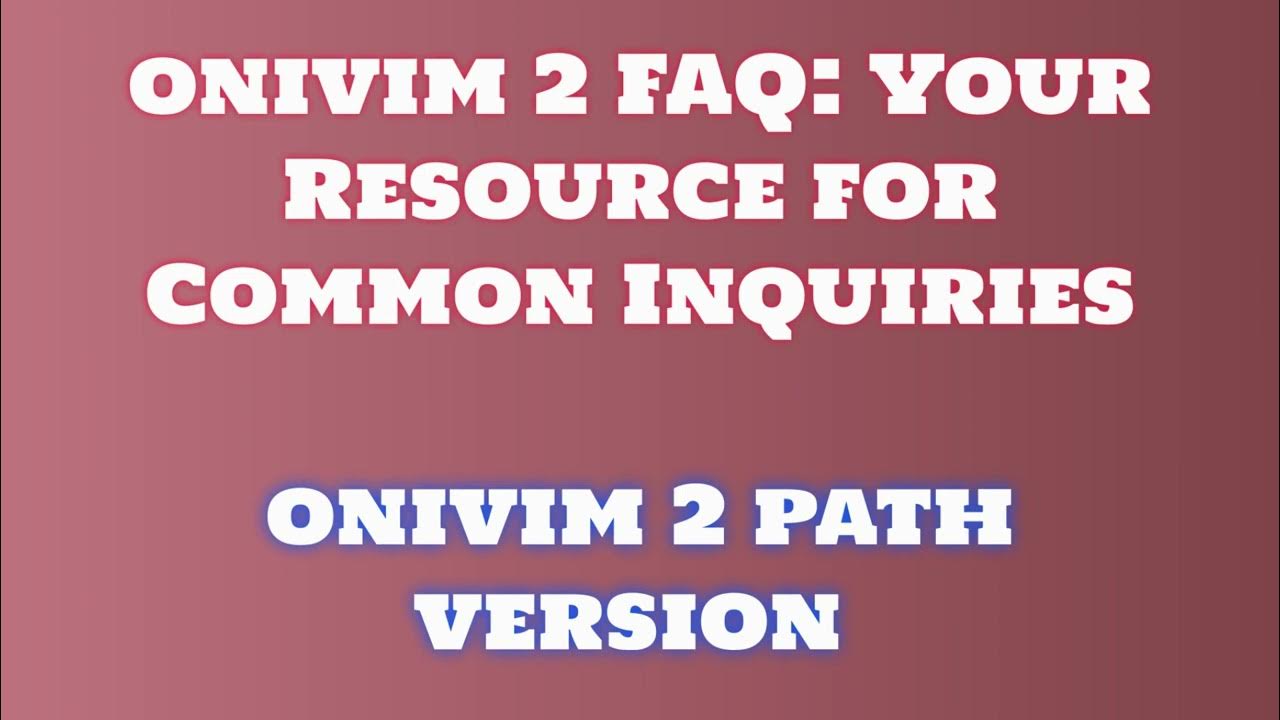 Quick and Easy Installation Steps for onivim 2 2024 - YouTube