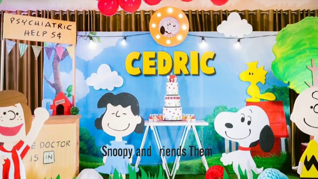 Snoopy Themed party by Party Dish- Event Styling - YouTube