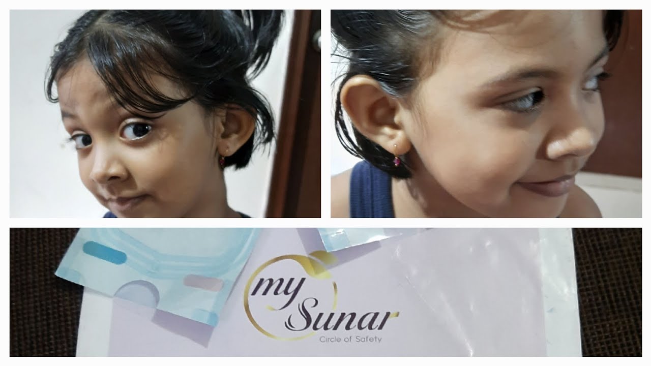 Ear piercing || My sunar || traditional ear piercing || No gunshot ...