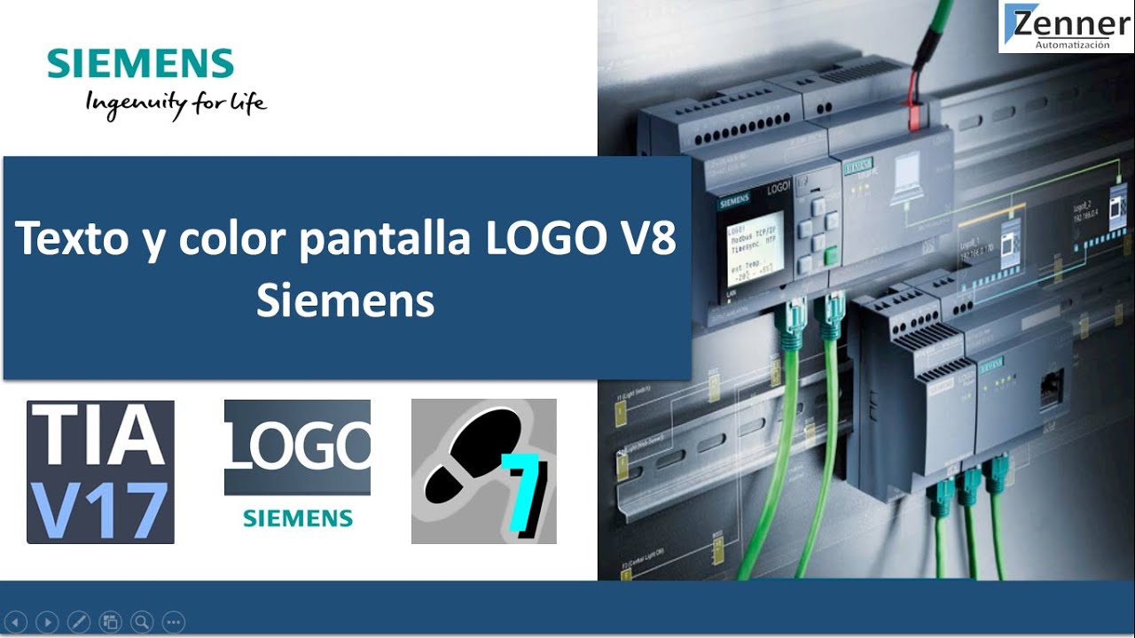 Texto y color pantalla LOGO V8-Siemens - YouTube