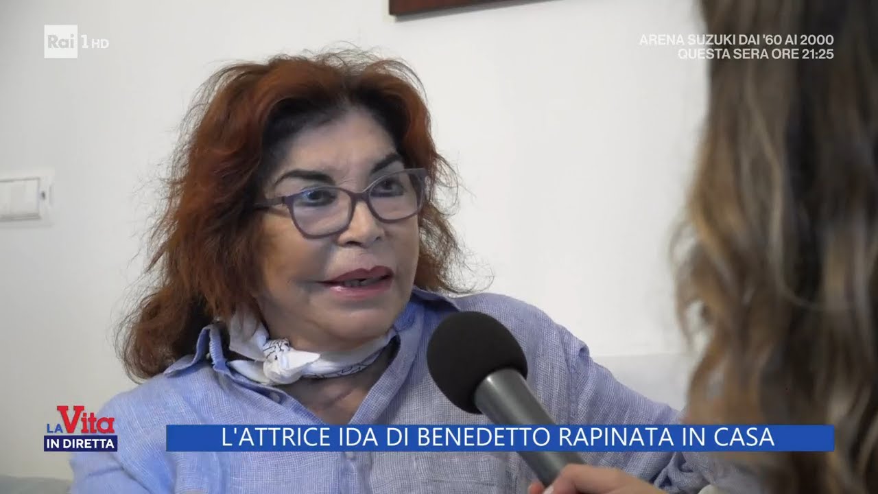 L'attrice Ida di Benedetto rapinata in casa - La vita in diretta 23/09 ...