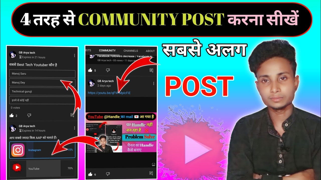 Community Post Kaise kare || Community Tab Me Post Images Poll Kaise ...