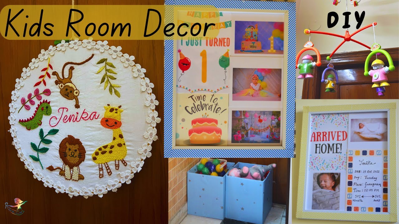 Baby Room Decor DIY| Customized Decor| Embroidered Wall Hanging| Birth ...