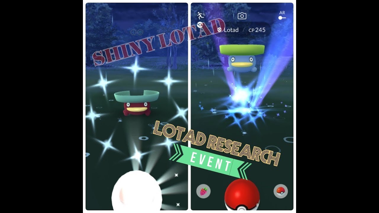 SHINY LOTAD on Pokémon GO LOTAD RESEARCH - YouTube