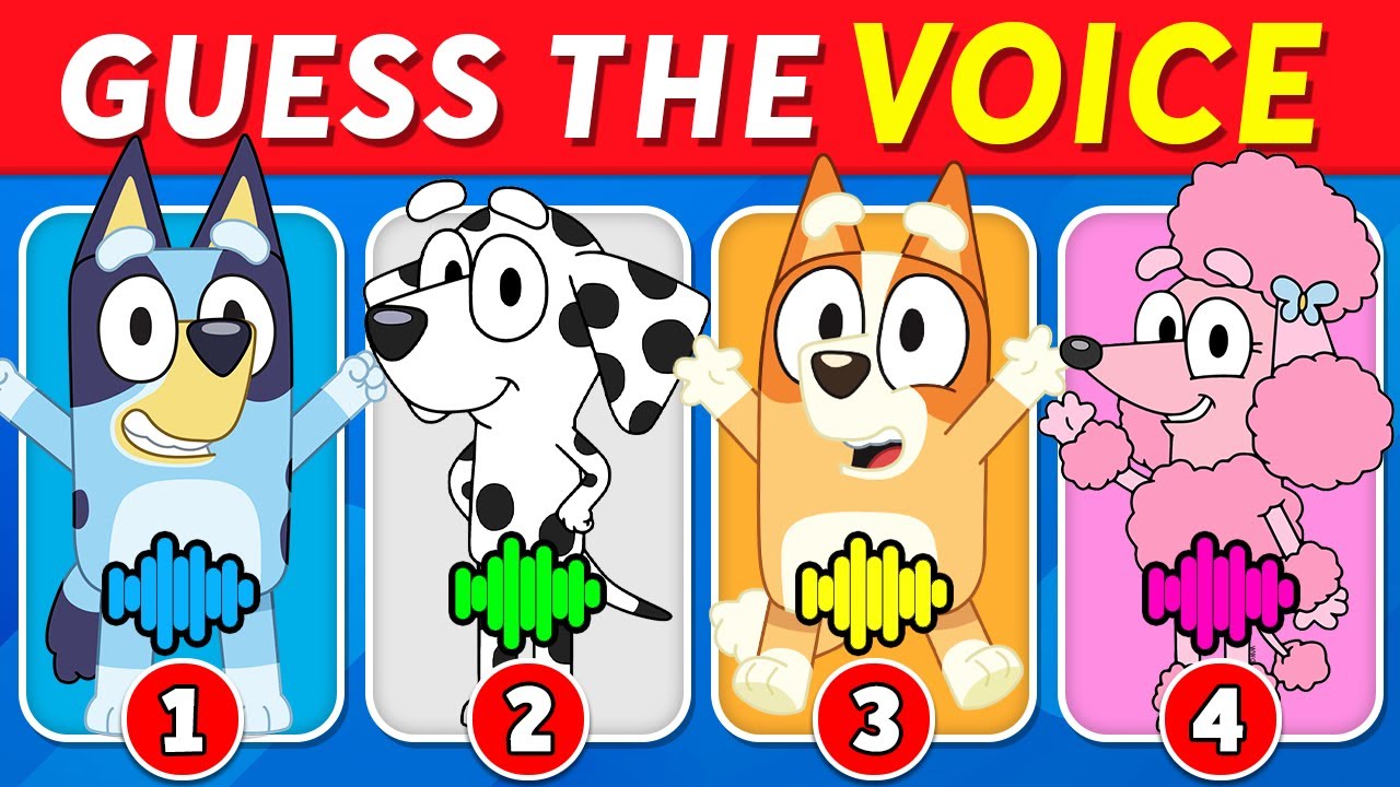 Guess the Bluey Characters by Their Voice 🔊🐶🤔 Bluey, Bingo, Bandit ...