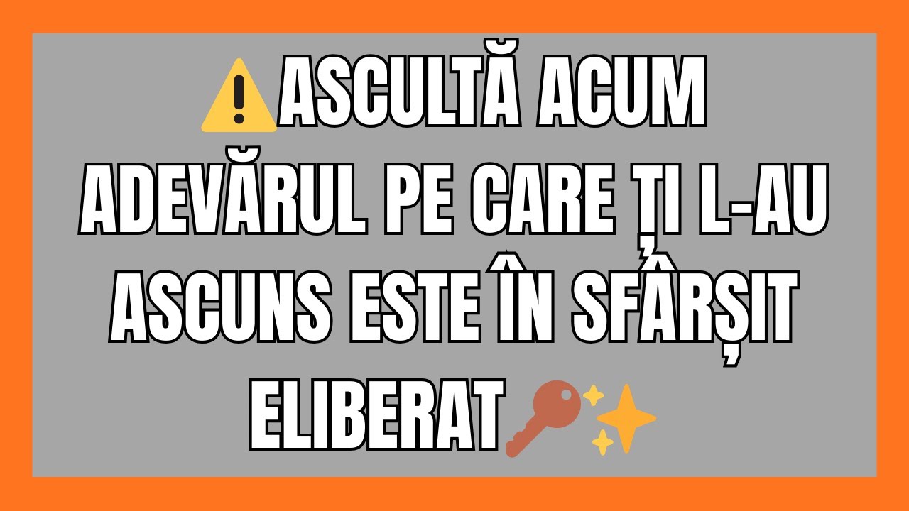 ASCULTĂ ACUM: Adevărul pe care ți l-au ascuns este acum GRATUIT - YouTube