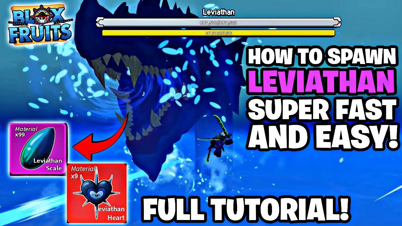 Fastest Way To Spawn Leviathan in Blox Fruits! How to Summon Leviathan ...