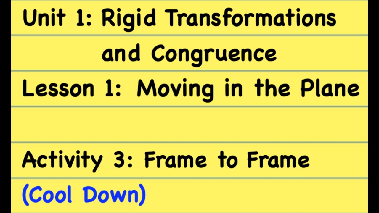 8th Grade Illustrative Mathematics: Gr. 8; U1; Lesson 1_3: Frame to ...