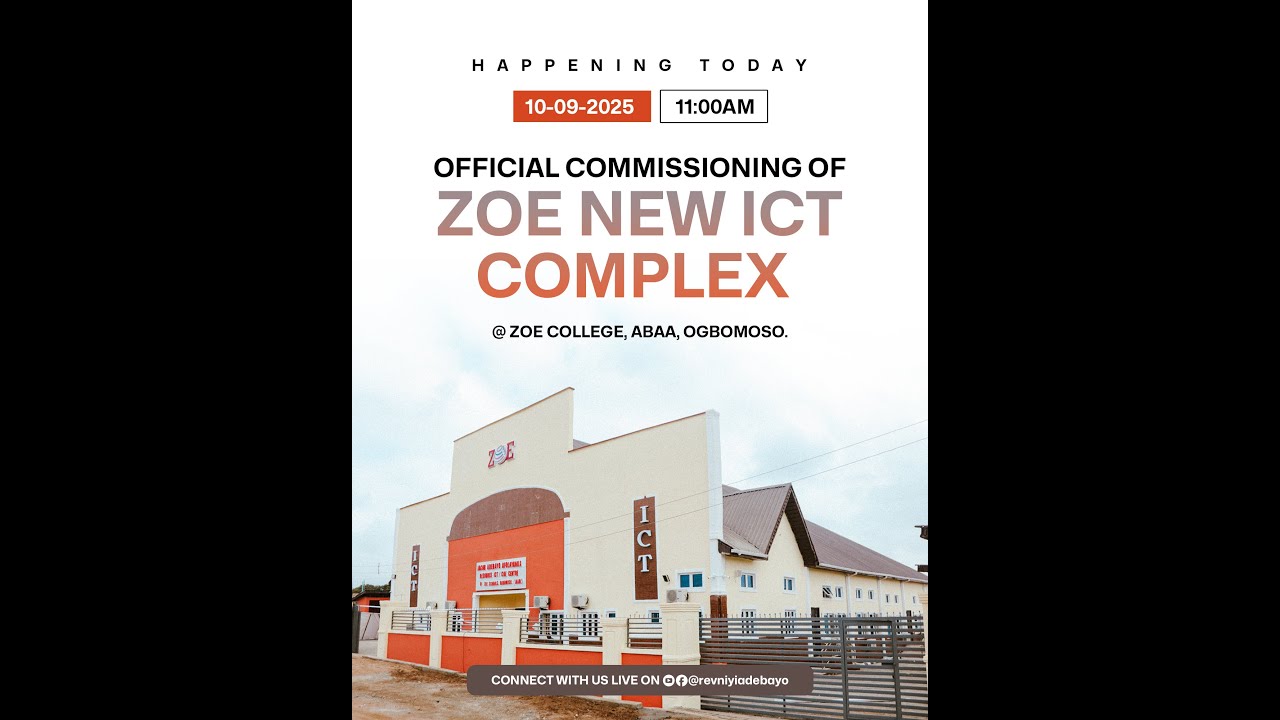 OFFICIAL COMMISIONING OF ZOE NEW ICT COMPLEX - YouTube