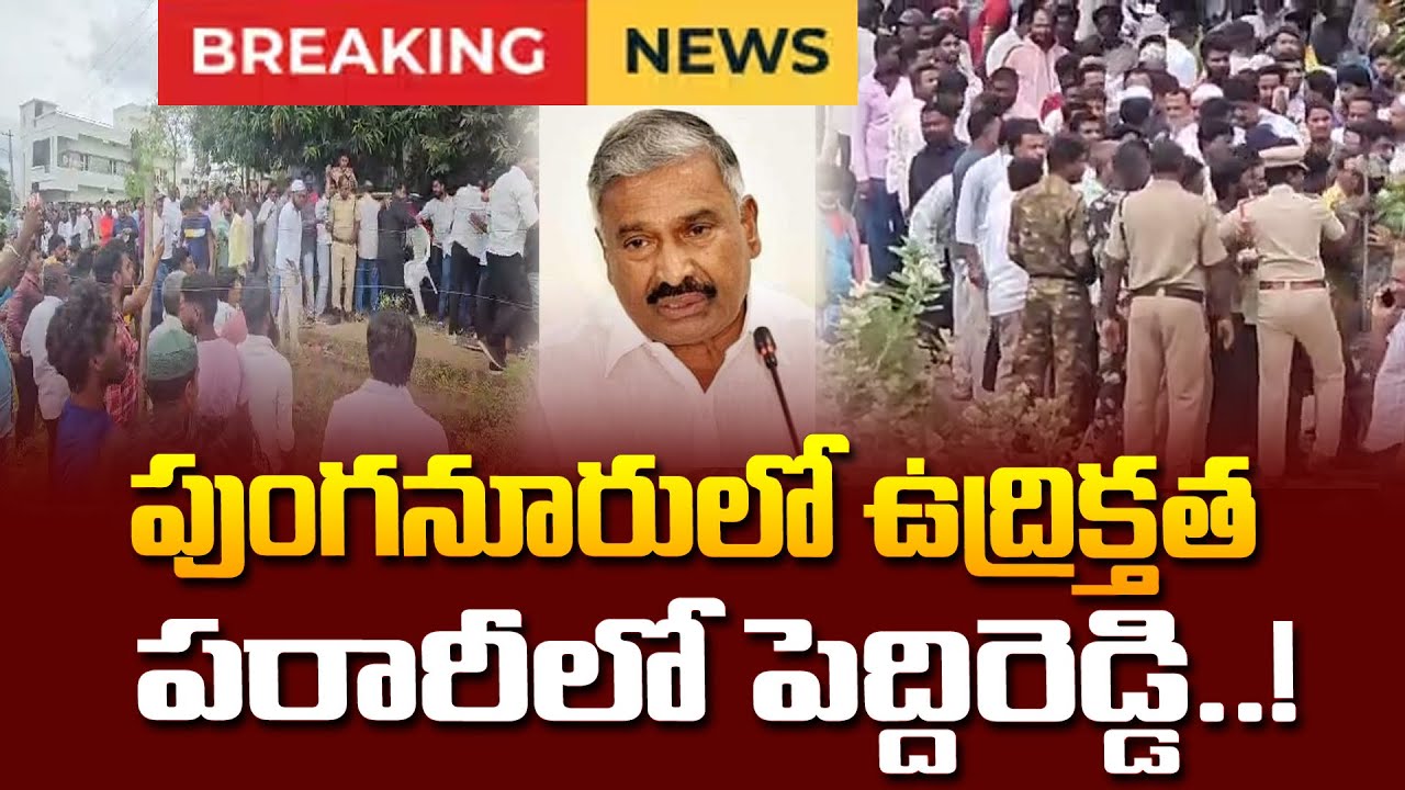 పునగనూరులో ఉద్రిక్తత..పరారీలో పెద్ది రెడ్డి ! Peddireddy | Midhun Reddy ...