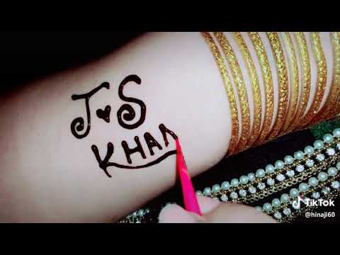 J love s new name on hand for love couple goal usman and hina art
