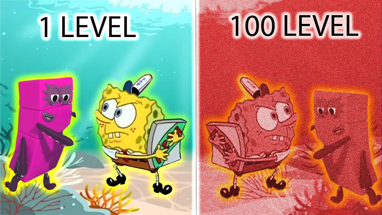 Numberblocks | Top Food Moments and Memes 100 levels bass boosted - YouTube