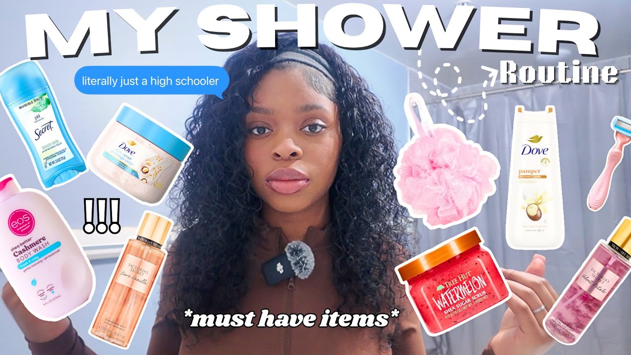 MY SHOWER ROUTINE 🤍 skincare, body care + hygiene tips, girl talk ...