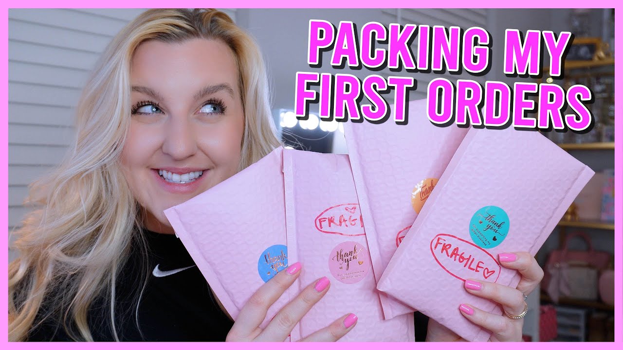 HALF OF MY INVENTORY SOLD ON DAY ONE!! PACKING MY FIRST WEBSITE ORDERS ...