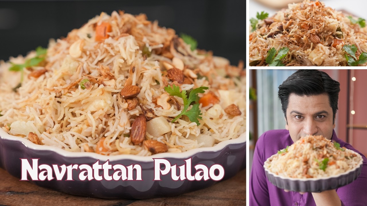 Navratan Pulao Recipe | Veg Aromatic Pulao Loaded with Goodness | Kunal Kapur | नवरतन पुलाव ...