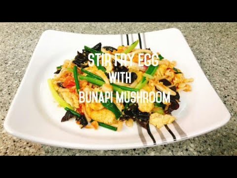How To Cook Stir Fry Egg With Bunapi Mushroom - YouTube
