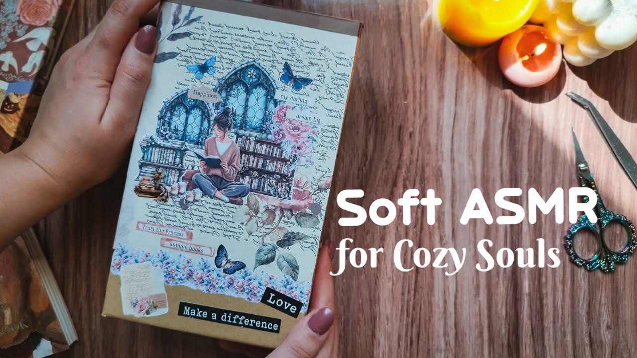 Cozy ASMR Journal Box 📚 | Soft Paper Sounds & Calm Crafting for Book ...