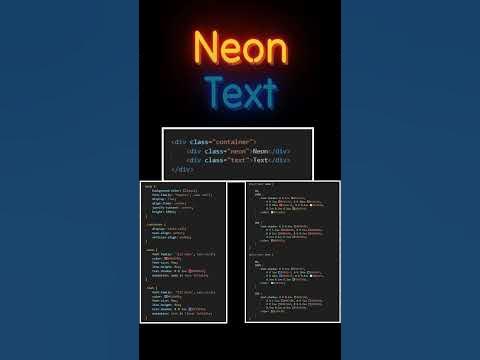 Neon text animation with glittering effect using CSS #html #css #shorts - YouTube