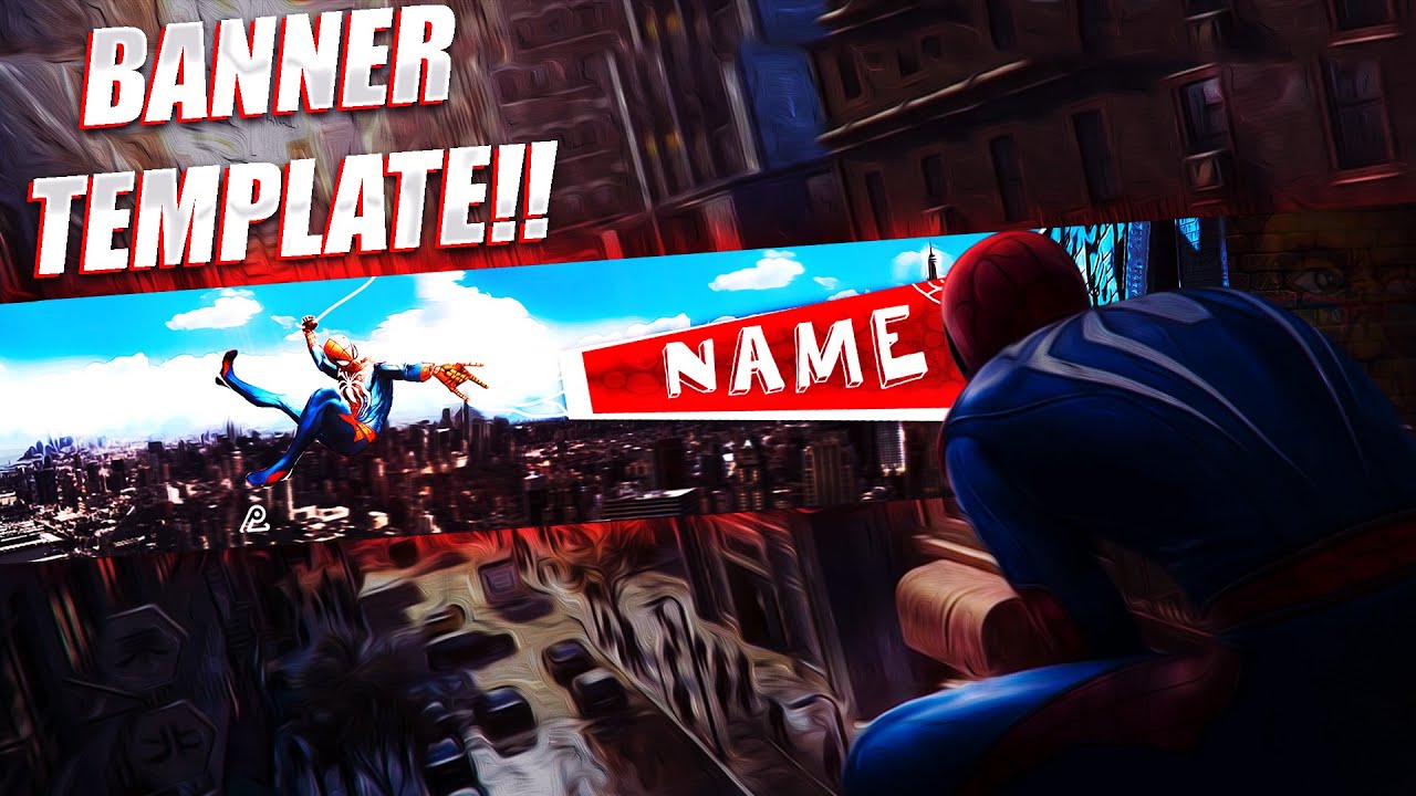 Banner TEMPLATE de SPIDERMAN!!! - YouTube