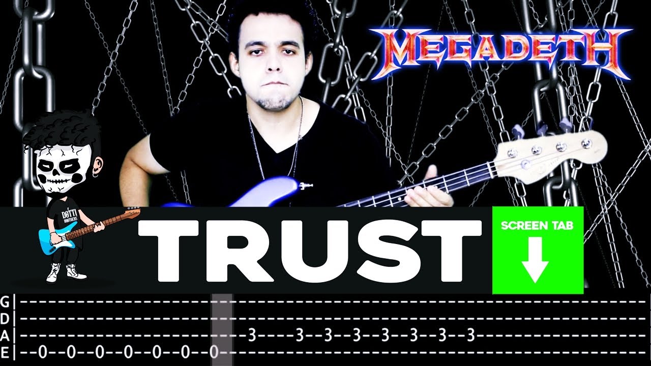 【MEGADETH】[ Trust ] cover by Cesar | LESSON | BASS TAB - YouTube