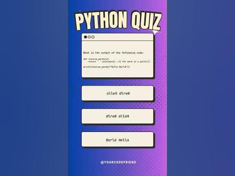 Python quiz - can you answer this one? #python - YouTube