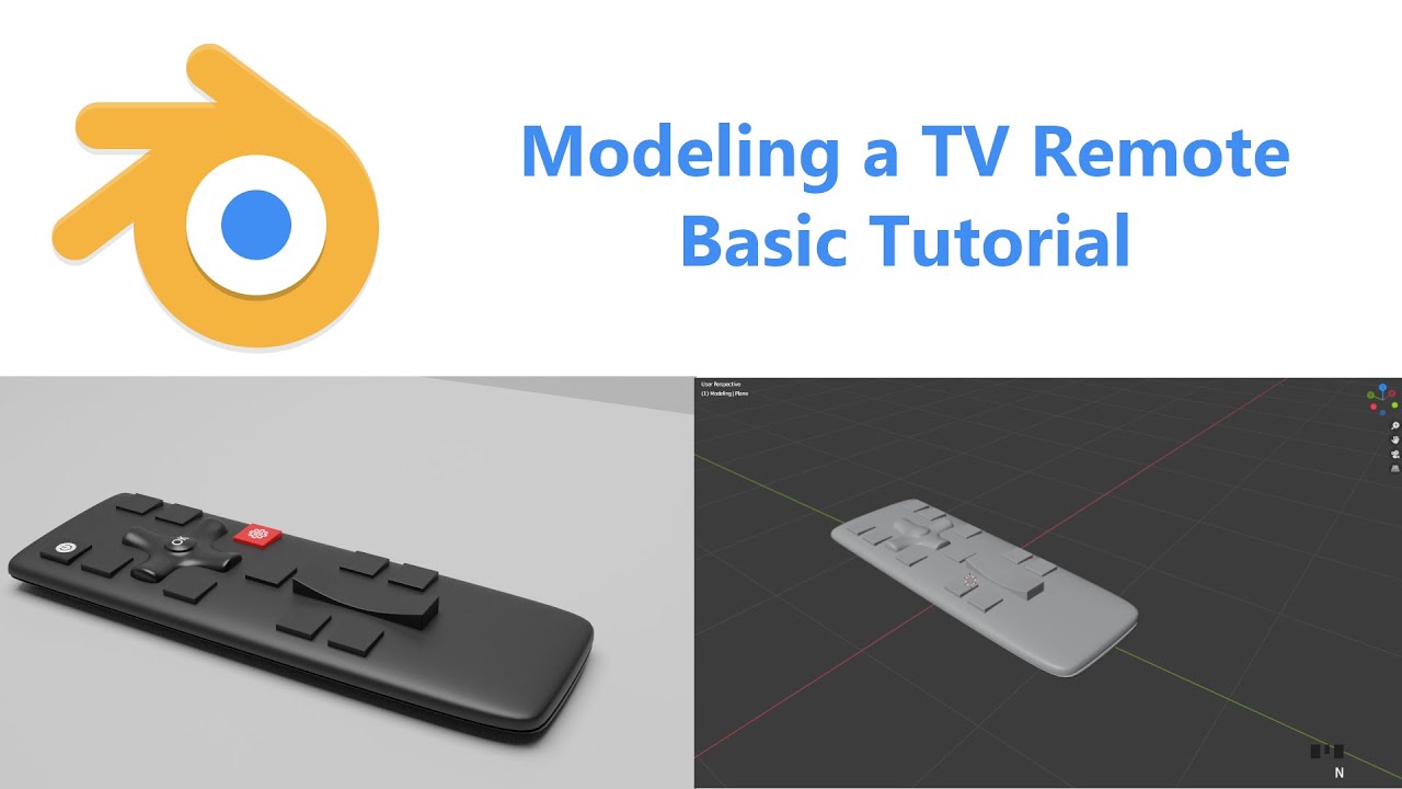 how to model a TV Remote in blender tutorial 3D - YouTube