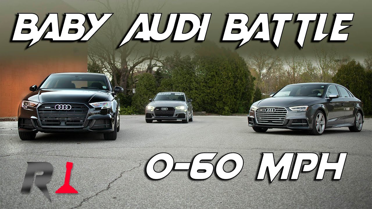 2020 Audi A3 vs. S3 vs. RS3: 0-60 Test! - YouTube