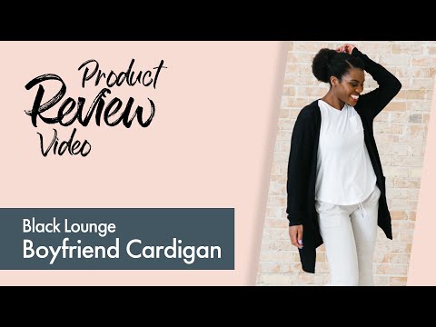 Official ZYIA Active Review: Black Lounge Boyfriend Cardigan #1633