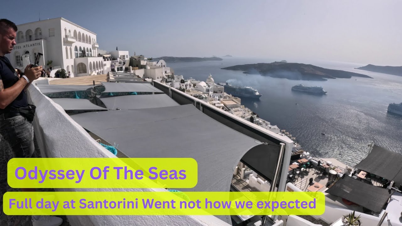 No One Else Shows This: Odyssey of the Seas Full day at Santorini Part ...