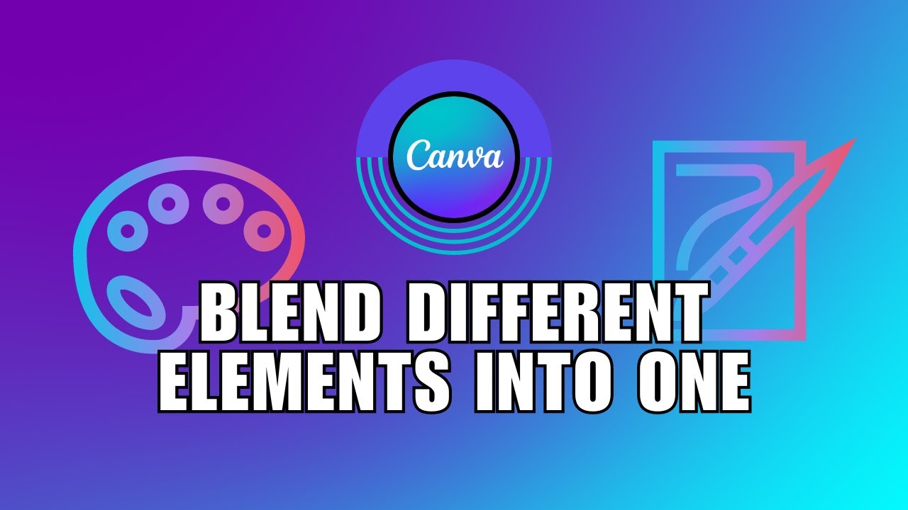 NEW Canva Pro Feature! How To Blend Different Elements Into One Photo ...