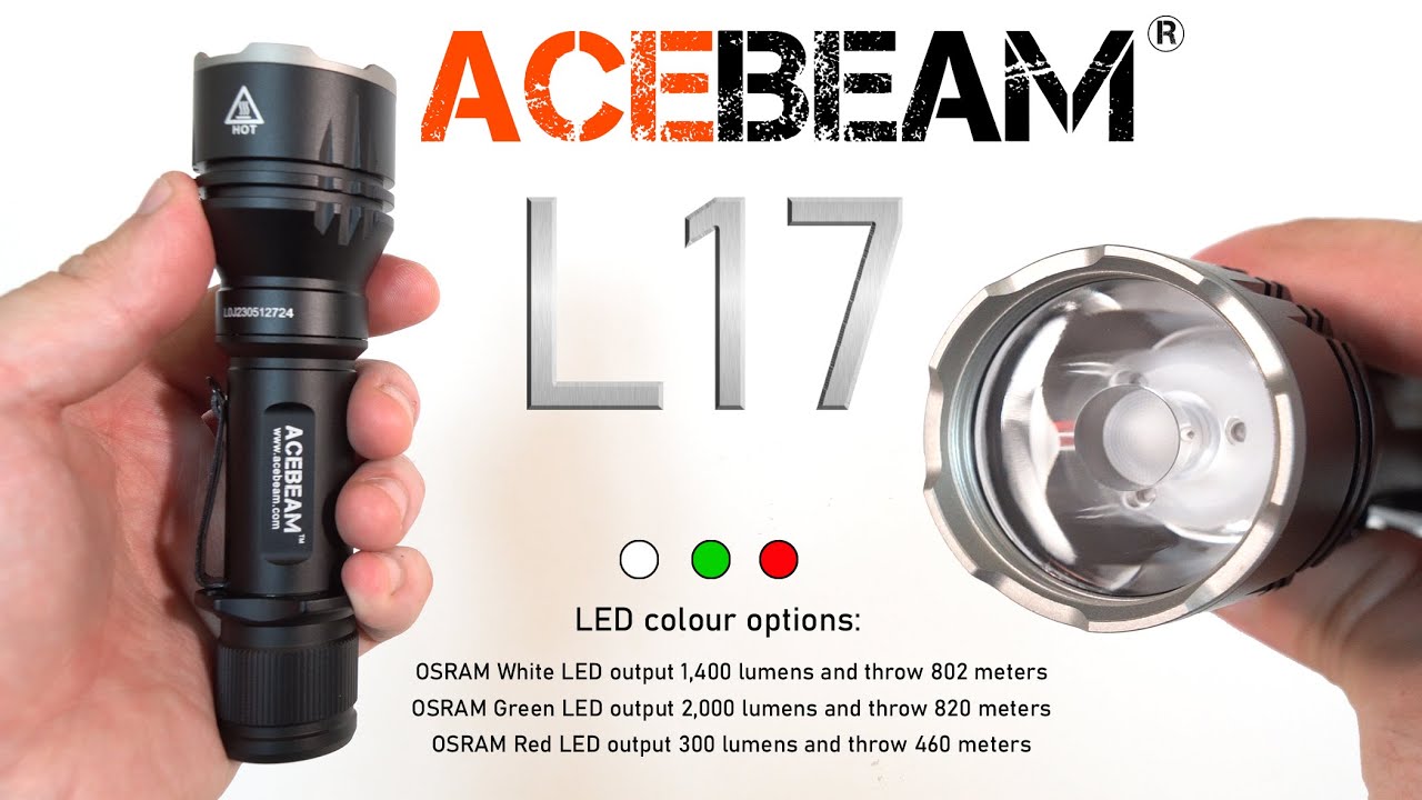 ACEBEAM L17 - The longest throwing tactical light (OSRAM white LED ...
