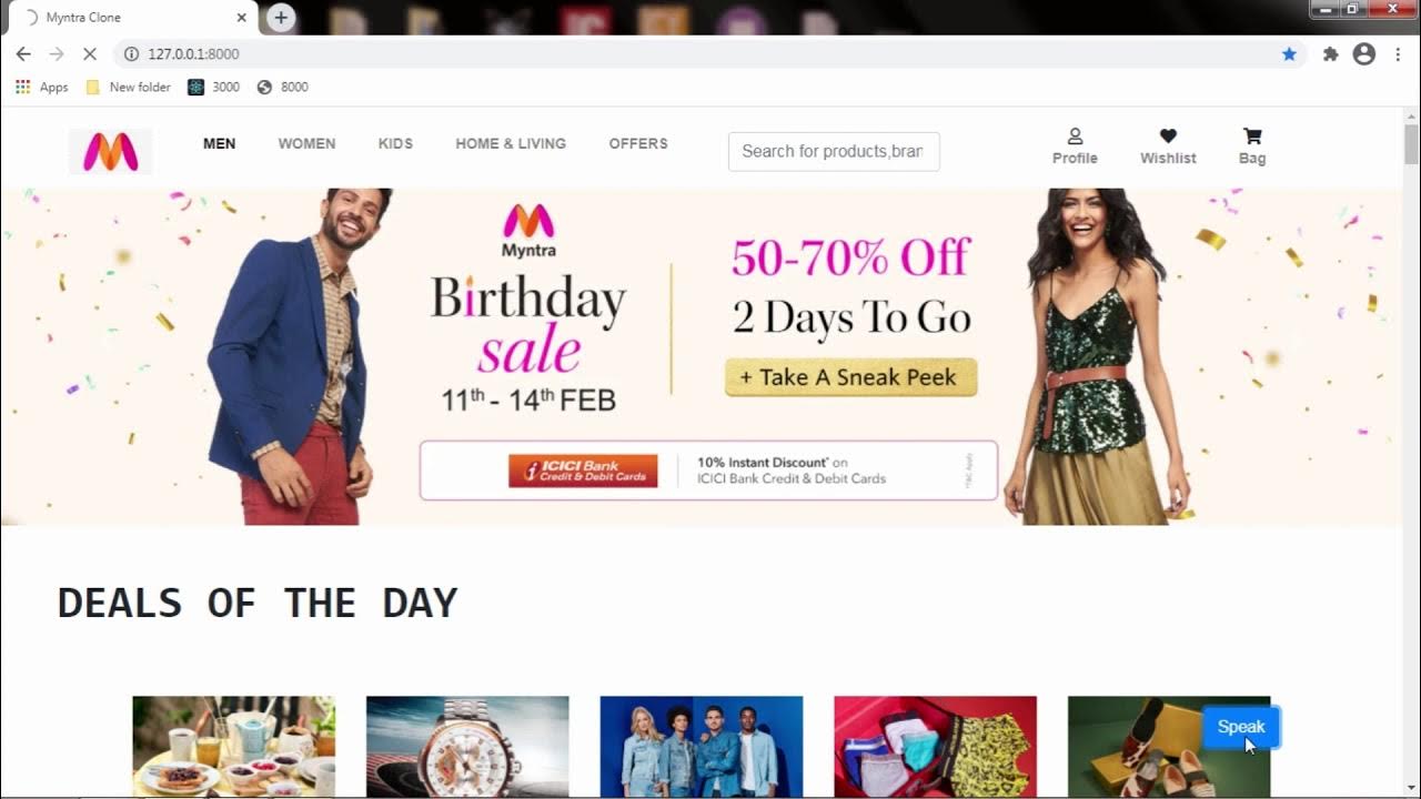 Myntra Clone Web Application using Django Web Framework - YouTube