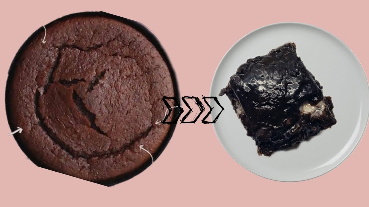 🤔😢What to do with a damaged cake🤔😢????Damaged cake to a tasty brownie🍰 ...