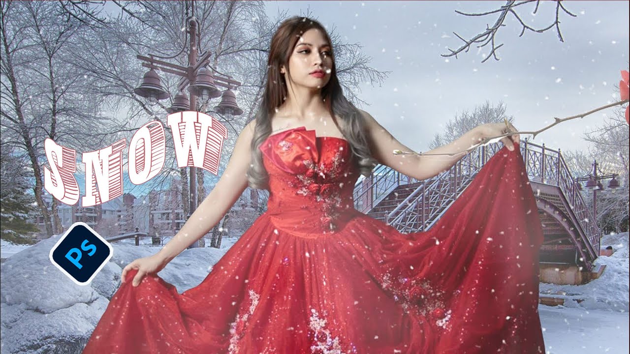 How To Make Animated Snow Fall Effect in Photoshop cc. Maria tech-HD # ...