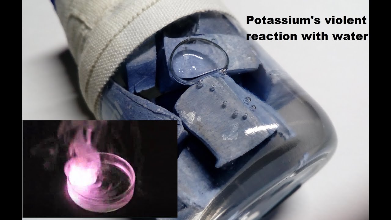 Fun with alkali metals! Cutting potassium & water reactions | Part 1 ...