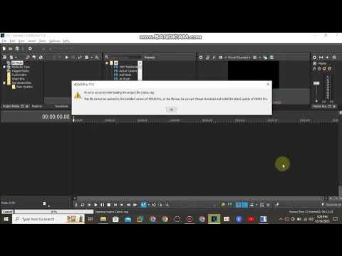 Melter.A.exe & VEGAS Pro 17.0 error veg file An error occurred while loading the project file ...