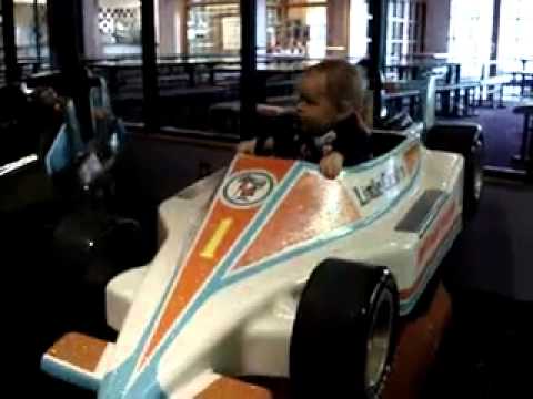 E J driving formula car at Caesarland - YouTube