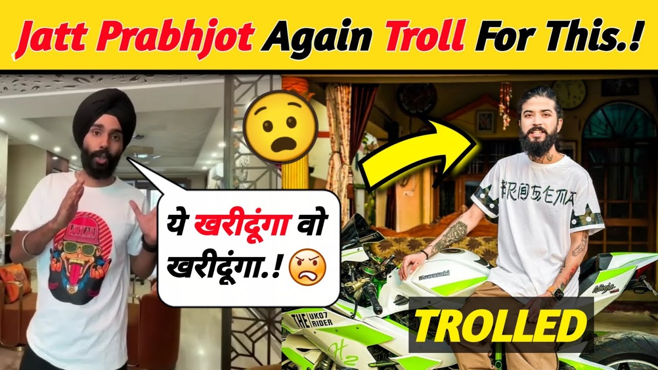 Jatt Prabhjot Again Troll The Uk07 Rider😱 | Jatt Prabhjot Poke The Uk07 ...
