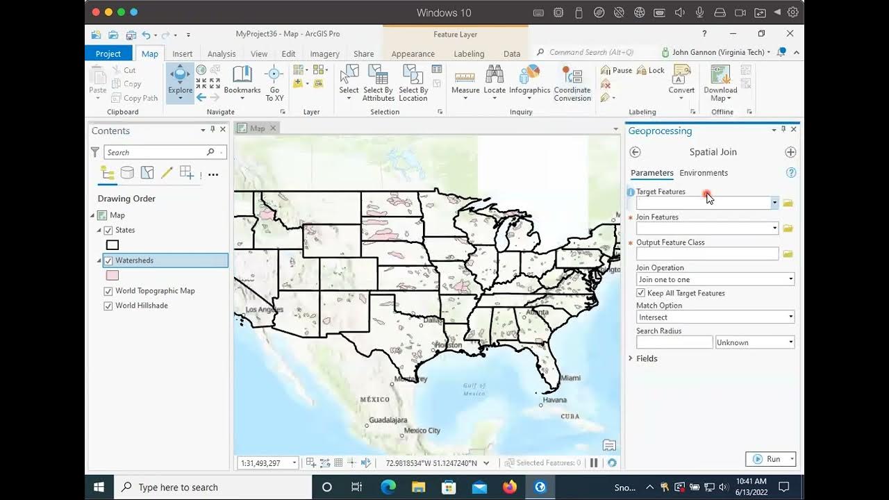 arcGIS pro spatial join - YouTube