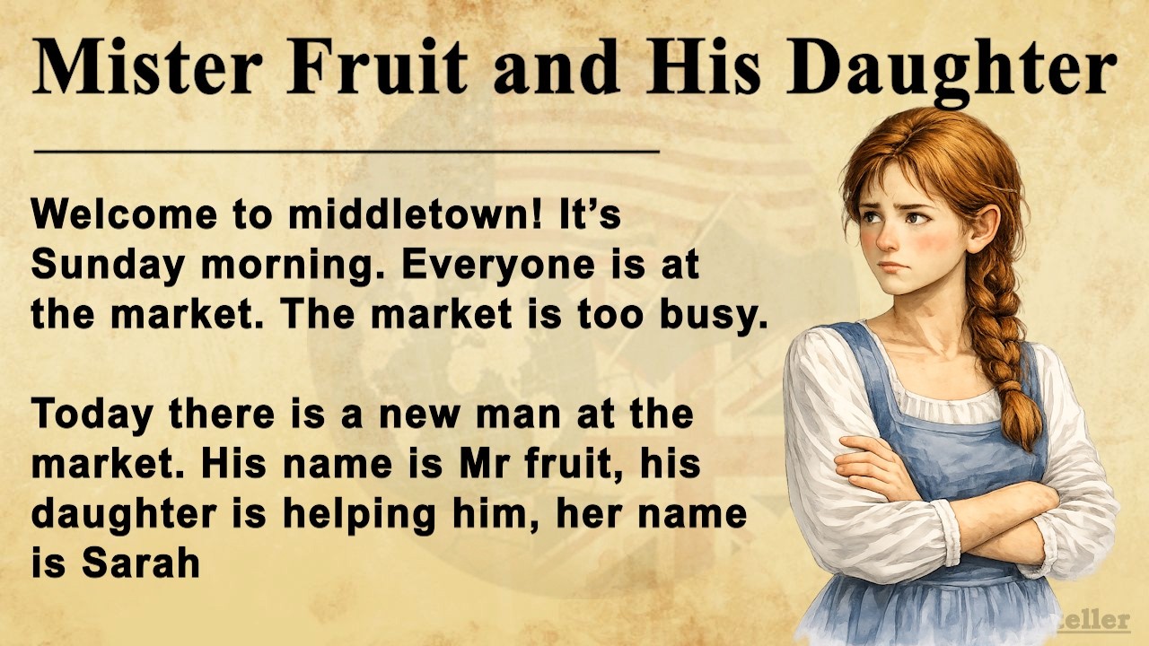 Mister Fruit ⭐Level 1⭐ Learn English Through Story • listening English practice • English ...