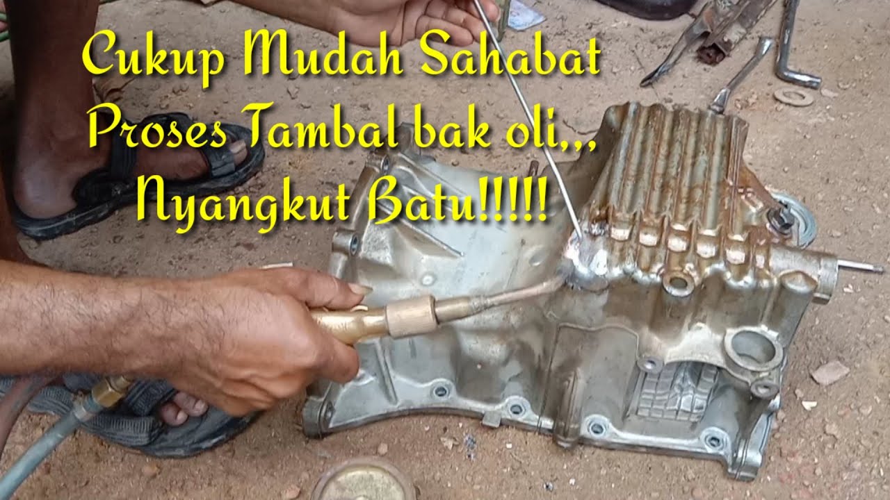 Perbaikan Bak/Karter oli Mesin yang bocor, Karter Oli alumunium Toyota ...