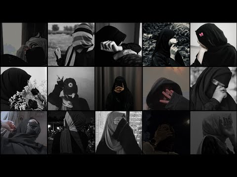 🦋Top Trend Black Hijab Girl DP Collection ✨ | Sad & Elegant Hidden Face Islamic Pics🖤🎀...... 